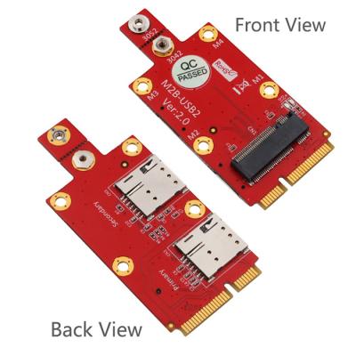 Cina NGFF (M.2) all'adattatore di USB 3,0 con il modulo NANO doppio di SIM Card Slot For 3G/4G/5G in vendita