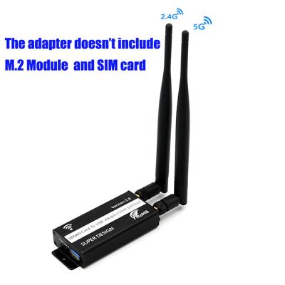 China NGFF(M.2) To USB 3.0 Adapter With SIM Card Slot For WWAN/LTE/4G Module for sale