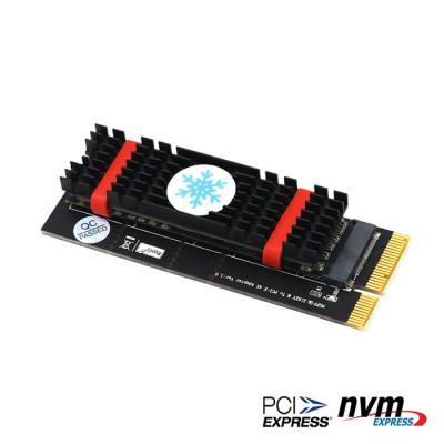 China Adaptador do SSD a do PCI E 4X de NGFF (M.2) Nvme M Key com dissipador de calor (a instalação vertical) à venda
