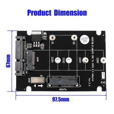 Cina 2 in 1 chiave B dell'associazione M.2 NGFF & SSD di MSATA all'adattatore di USB 2.0 in vendita