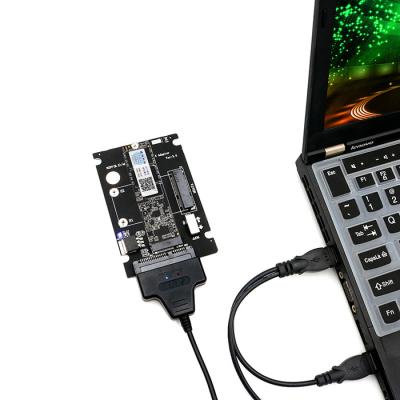 Cina 2 in 1 MSATA/SSD di M.2 NGFF da raddoppiarsi adattatore SATA3 con il sostegno pieno di profilo di altezza in vendita