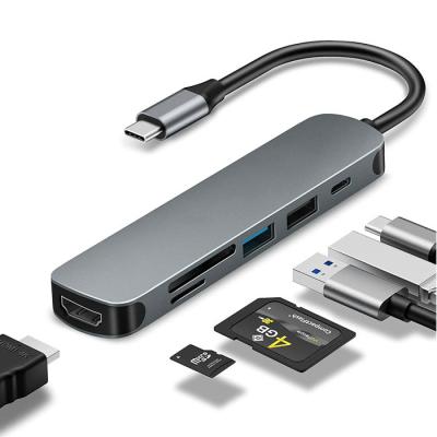 China USB C Hub HDMI Adapter 5Gbps With MicroSD TF Card Reader for sale