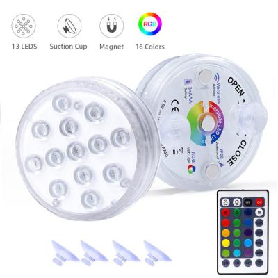 China Die Farbe, die Fernsteuerungsunterseeboot LED ändert, beleuchtet mit Magnet-Saugschalen stauen Brunnen-Pool zu verkaufen