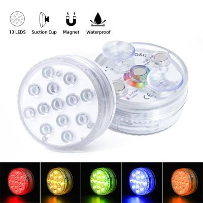 China Die Farbe, die Fernsteuerungsunterseeboot LED ändert, beleuchtet mit Magnet-Saugschalen stauen Brunnen-Pool zu verkaufen