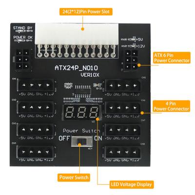 China ATX Power Supply Breakout Board 4 6 Pin Power Connector For Bitcoin for sale