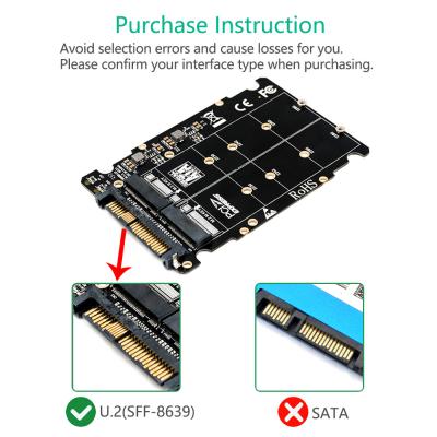 China M.2 SSD To U.2 PCI E Adapter M.2 NVMe SATA Bus U.2 SFF-8639 for sale