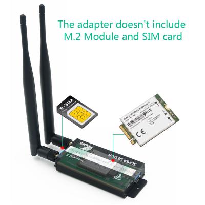 Cina NGFF (M.2) all'adattatore di USB 3,0 con il modulo di SIM Card Slot For WWAN/LTE/4G in vendita