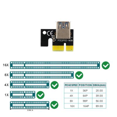 Cina Colonna montante 1x di PCIE alla carta di estensione grafica 16x in vendita