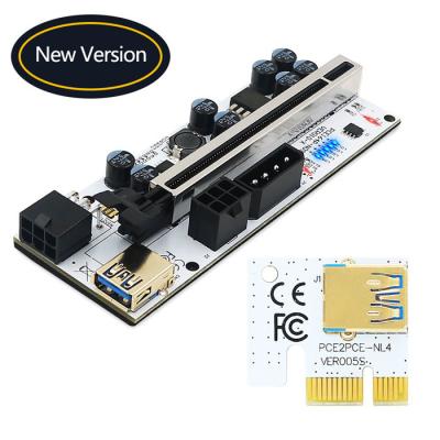 China Montante 1x de PCIE ao cartão de extensão 16x gráfico com exposição do medidor de 3.3V Digitas e o diodo emissor de luz 3528 instantâneo colorido à venda
