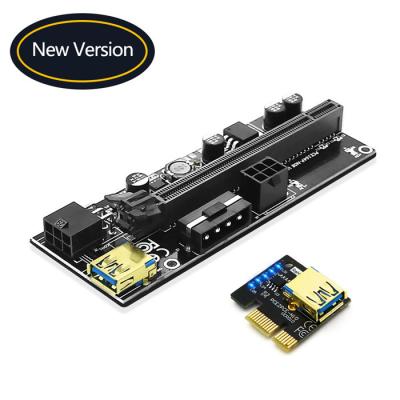 China Montante 1x de PCIE ao cartão de extensão 16x gráfico com exposição do medidor de 3.3V Digitas e o diodo emissor de luz 3528 instantâneo colorido à venda