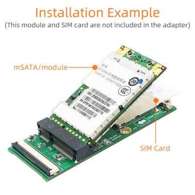 Chine Cuivre flexible du câble 1OZ de supplément de PCI E MSATA avec SIM Card Slot à vendre