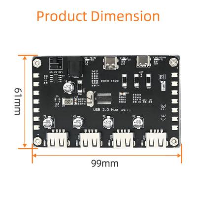 China 4 poder auxiliar colorido do diodo emissor de luz da plataforma 3528 portuários do cubo de USB 2,0 multi para o PC à venda