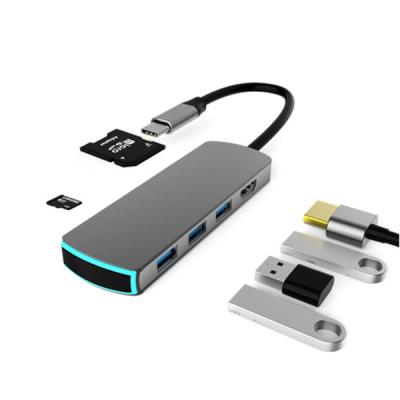 Cina lettore di schede di deviazione standard TF dell'alimentazione elettrica del palladio di 4K 30Hz HDMI USB3.0 Docking Station in vendita