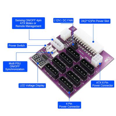 Cina Bordo di sblocco dell'alimentazione elettrica di CHIA Mining ATX con 4 Pin And 6 Pin Power Connector in vendita