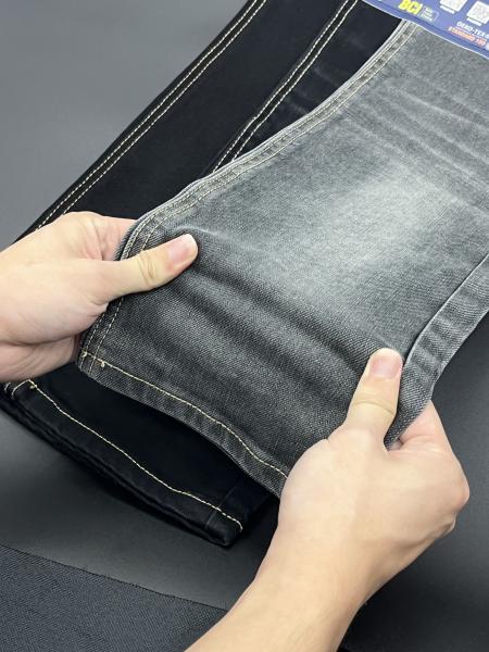Quality 14.8oz Black Denim Fabric 142cm Heavyweight Stretch Denim OEM For Jackets And Apparel for sale