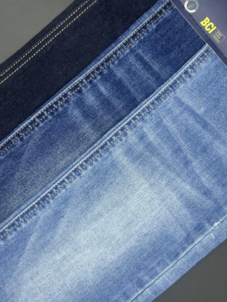Quality Dark Blue Stretch Denim Fabric 9oz Summer Weight Denim Lightweight for sale