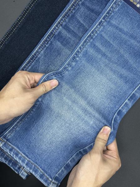 Quality 11.6oz Two Tone Denim Dark Blue Green Jean Denim Fabric Cotton Rich for sale