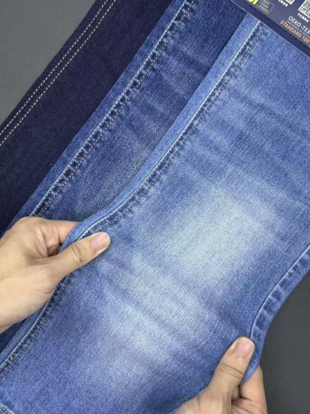 Quality 9.6oz Stretch Denim Fabric 142cm - 145cm Cotton Polyester Spandex Denim OEM Available for sale