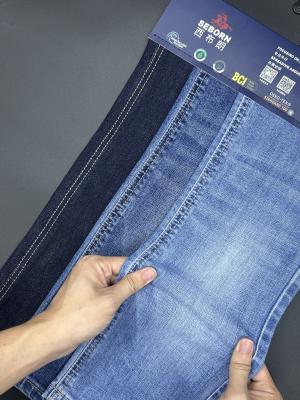 China 147cm - 150cm Dark Blue Denim 373GSM Cotton Rayon Stretch Mid Heavy For Jackets for sale