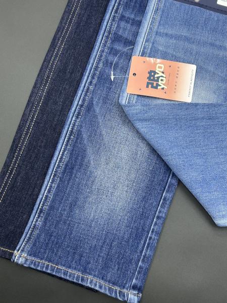 Quality All Season Dark Blue Denim Fabric 85.1% Cotton Denim Fabric 366GSM B/M for sale