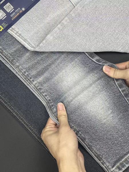 Quality 407GSM Cotton Spandex Denim Fabric Sulphur Grey Denim Jean Fabric 150cm - 152cm OEM for sale