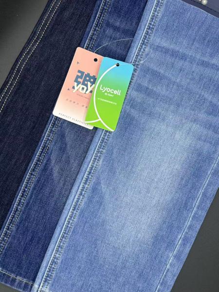 Quality Special Weave 4 Way Stretch Denim Fabric Cotton Lyocell Denim Fabric 150cm OEKO-TEX 100 for sale