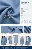 Quality 8.8oz Dark Blue 100% Lyocell Lightweight Denim for Summer Jeans & Casual Apparel for sale