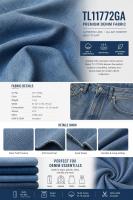 Quality 13oz Extra Blue Cotton-Lyocell Heavyweight Denim for Classic Jeans & Workwear for sale
