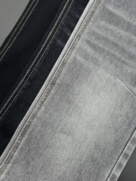 Quality 13.4oz Mercerized Black Cotton-Polyester Heavyweight Denim for Durable Jeans & Workwear for sale