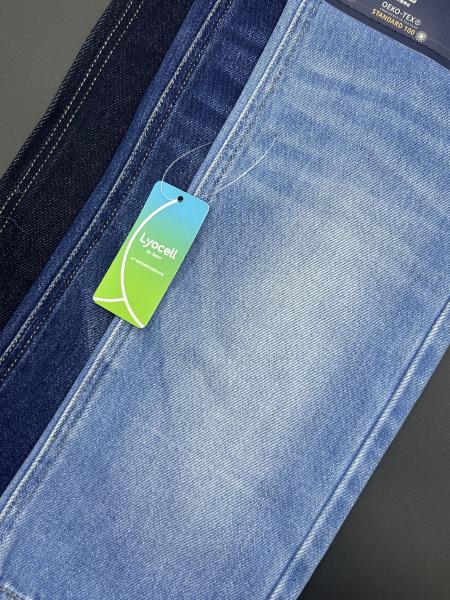 Quality 13oz Extra Blue Cotton-Lyocell Heavyweight Denim for Classic Jeans & Workwear Apparel for sale