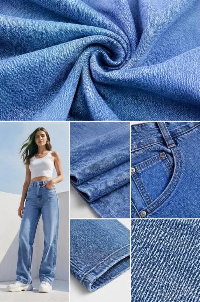 Quality 55.6% Lyocell Slight Stretch Denim Fabric with 3/1 Twill Weave in Dark Blue for sale
