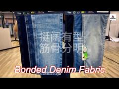 12oz bonded denim fabric dark blue stretchable denim for classic jeans and daily wear