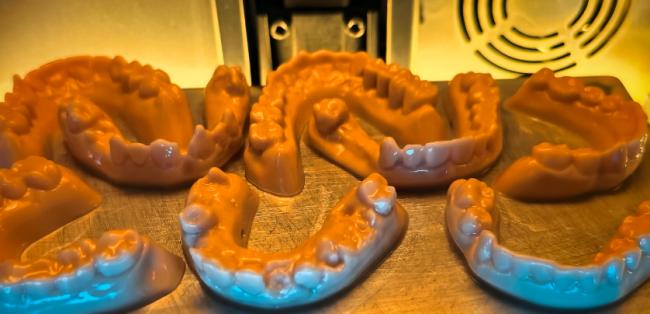 Dental Model Resin product sample showing beige color and texture