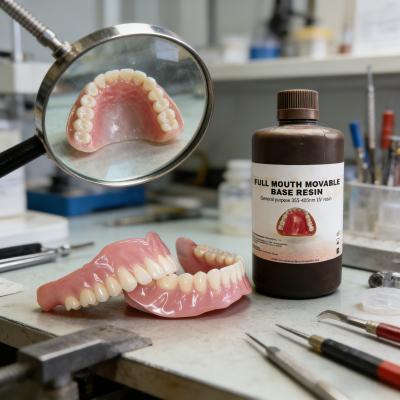 China Light-cured acrylic denture base designed for full mouth prosthetics ensuring precision fit and long lasting performance for sale