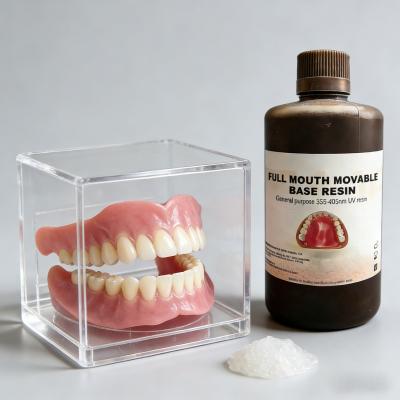 China Full Mouth Prosthetics 3D Printed Denture Resin Short Processingtime Suitable for Precise and Dental Restoration Processes for sale