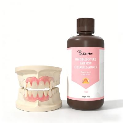 China High Flexibility Flexible Partial Denture Resin Combined with Bending Strength 34 Mpa Ensuring Strong Dental Performance for sale