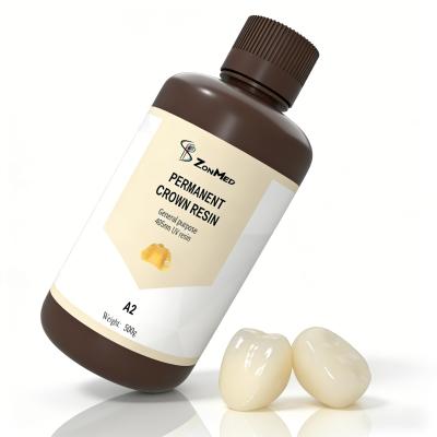 China 500Ml Permanent Crown Resin Shore D 92 Resin Engineered for Dental Crowns Delivering Consistent Performance and Strength for sale