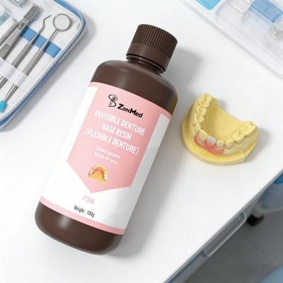 China Low Waterabsorption Invisible Denture Base Resin Flexible Denture Featuring High Elasticity and Long Lasting Durability for sale