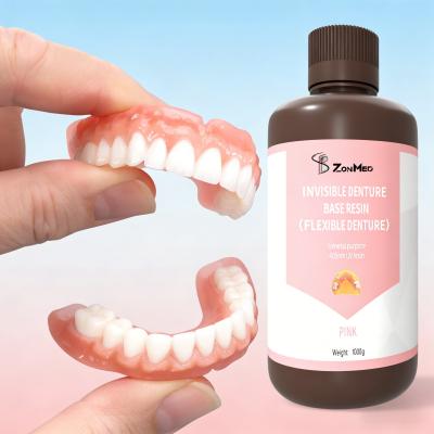 China Light cured removable denture base material designed with low water absorption to improve denture durability and wearer comfort for sale