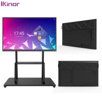 China 75 Inch Mobile Interactive Whiteboard Smart Board 4K UHD IR Touch Screen for Education for sale