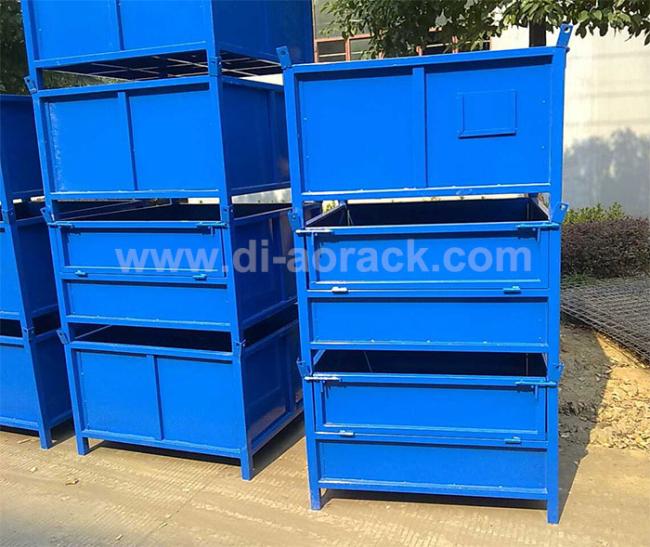 Warehouse Heavy Duty Foldable and Stackable Steel Stillage Cage