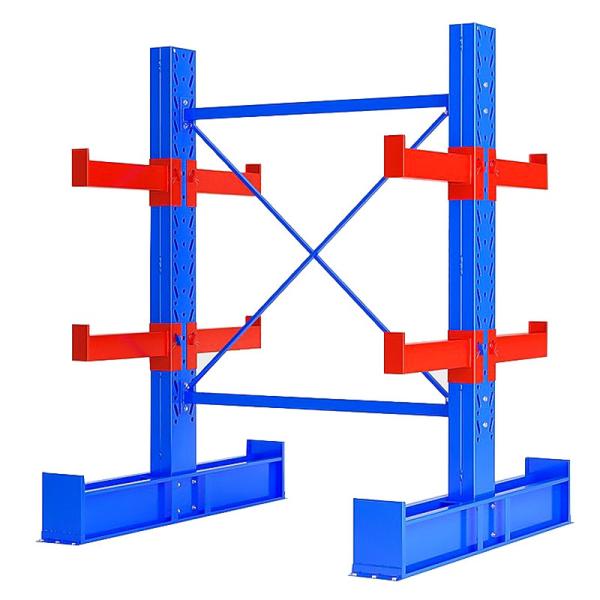 Quality Double Faced Middle Heavy Duty Cantilever Shelving System Long Material Industrial Rack for sale