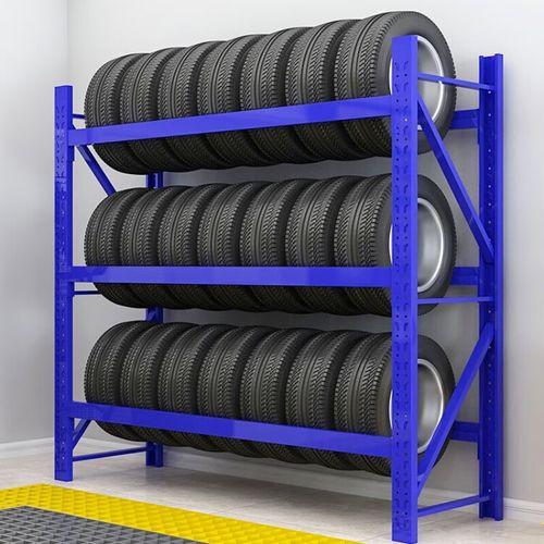 Quality Light Duty Racking System Metal Shelving Stacking Movable Tube Metal Steel Truck Tire Post Tyre Stillage for sale