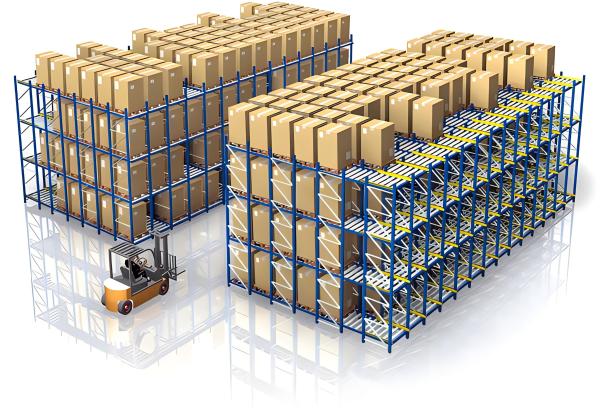 Quality Gravity Flow Shelf For Pallet Rack Cold Storage Warehouse Rack Steel 500kg-2000kg for sale