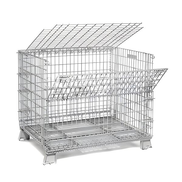 Quality Efficient Heavy-Duty Warehouse Storage Cages for Industrial Logistics - Foldable, Durable, and Maximizing Space for sale