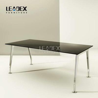China BLACK CONFERENCE TABLE(CHROMED FRAME) for sale