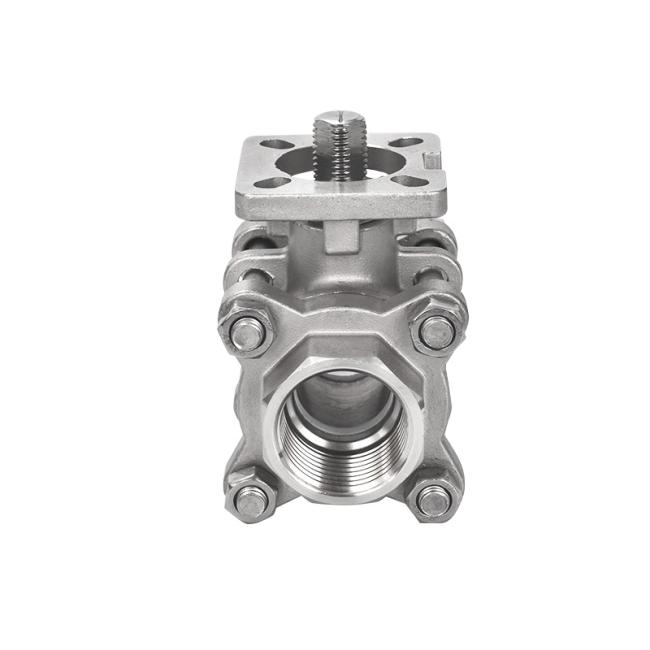 Pneumatic/Electric 304 Stainless Steel 3PC High Platform Ball Valve Thread Connecting Switch