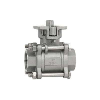 中国 ISO5211 高プラットフォーム NPT スレッド 3PC ボールバルブ ステンレス鋼 モデル NO. Q11F-16P 販売のため