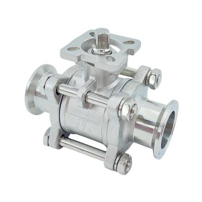 Cina 304 in acciaio inossidabile 3PC Valvola a sfera di pinza con piattaforma alta e supporto personalizzato Oed in vendita