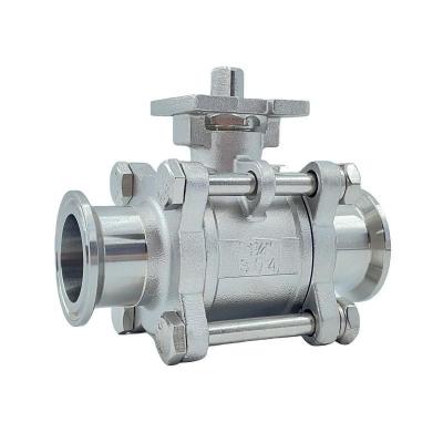 Cina 304 in acciaio inossidabile 3PC Valvola a sfera di pinza con piattaforma alta e supporto personalizzato Oed in vendita
